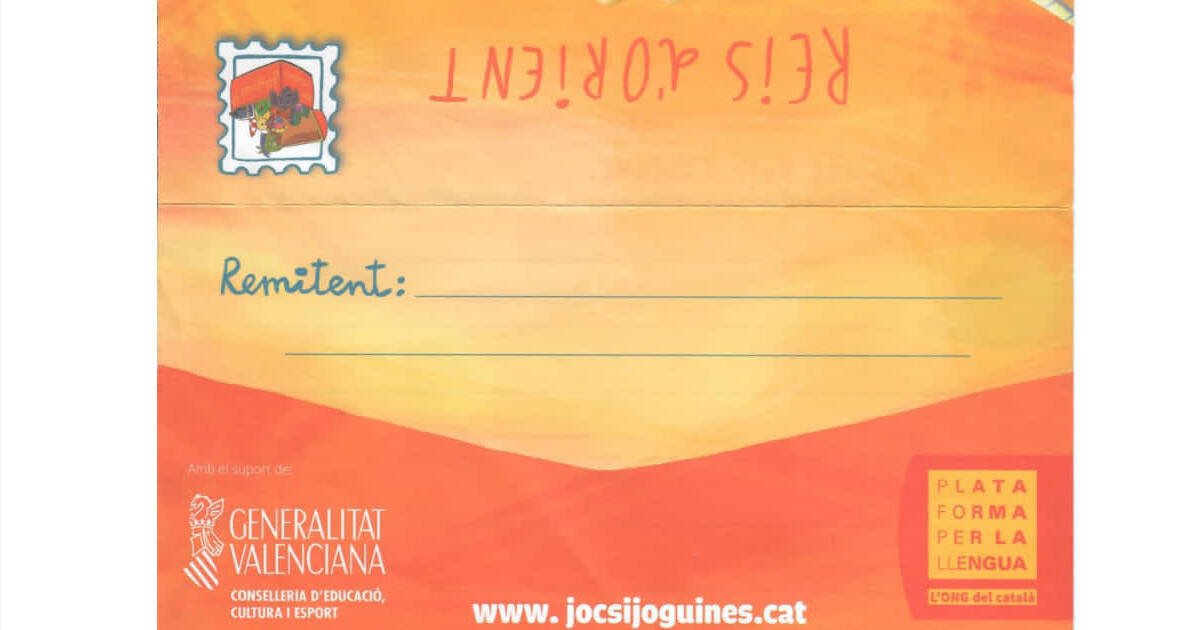El gobierno valenciano promueve mandar “cartas en catalán” a los Reyes ...