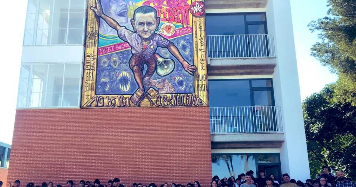 Un instituto público de Valencia dedica un mural a un simpatizante de ETA