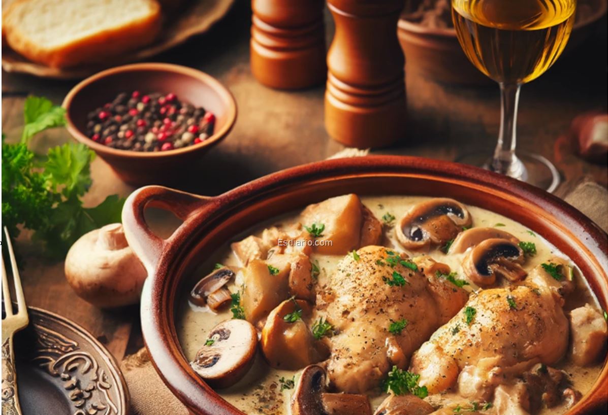 Fricasé de pollo, receta francesa para el otoño