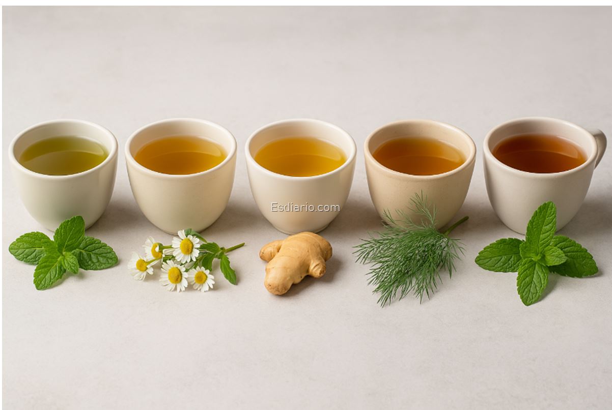 7 infusiones antiinflamatorias para combatir la hinchazón abdominal