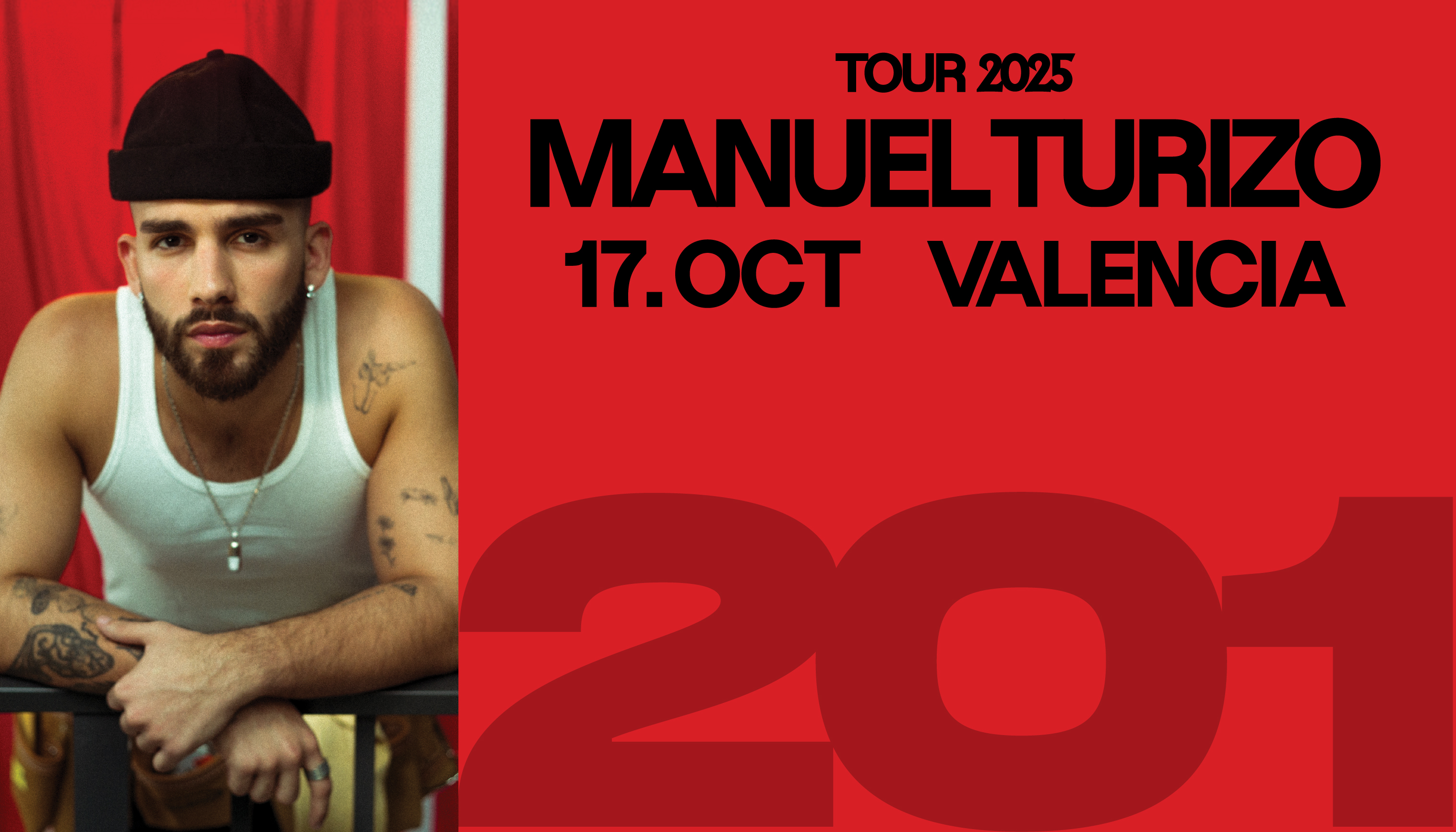 Manuel Turizo llega a Valencia con su nuevo álbum ‘201’