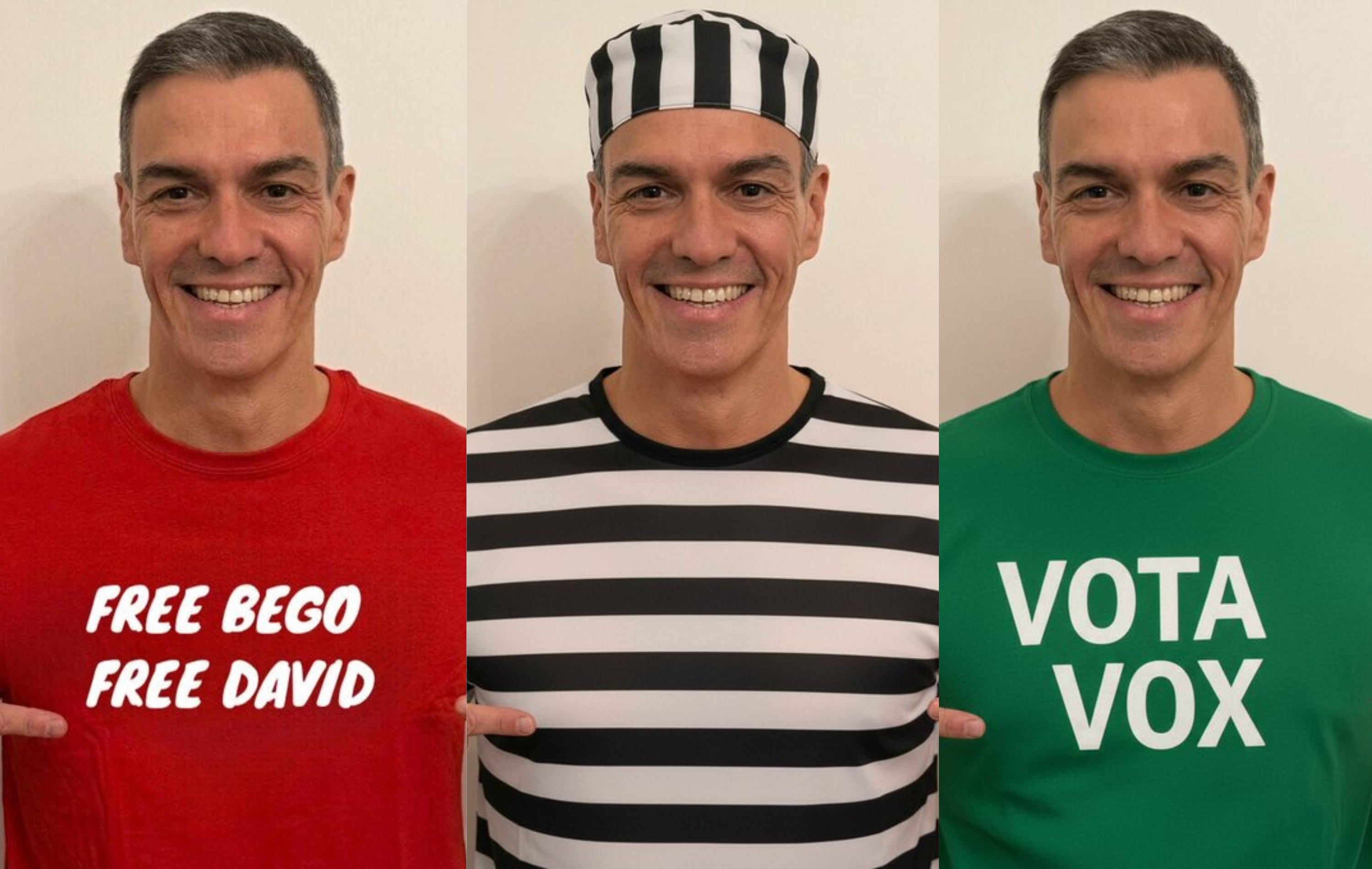 Sánchez presume de camiseta de RNE y las redes se llenan de memes: del ...