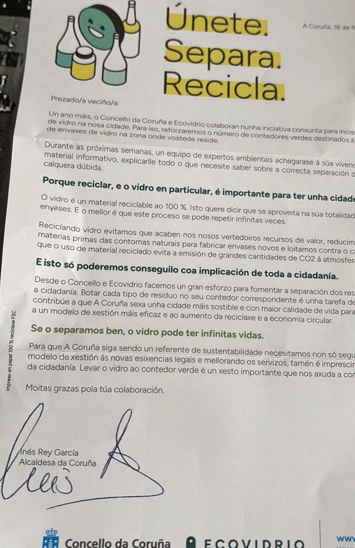 La paradoja ecológica del PSOE: envía cartas para fomentar el reciclaje ...